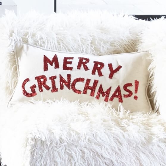 Dr. Seuss's The Grinch™ Merry Grinch™mas Pillow Cover | Pottery Barn Teen