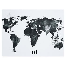 World Map Personalized Desk Mat | Dorm Desk Decor | Pottery Barn Teen