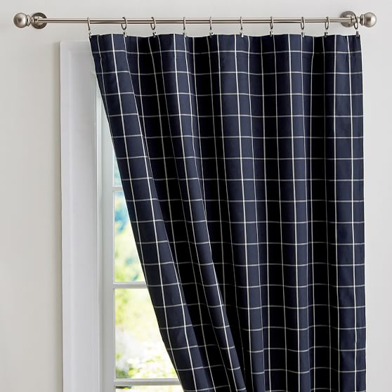 Boxter Plaid Blackout Curtain | Teen Curtains | Pottery Barn Teen