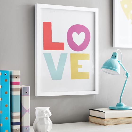 Love Multi-Colored Gallery Frame | Teen Decor Sale | Pottery Barn Teen