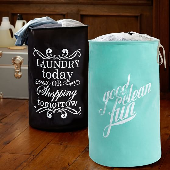 Humor College Laundry Hamper With Crossbody Strap | Pottery Barn Teen