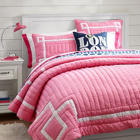Emma Ribbon Trim Girls Quilt | Sale | Pottery Barn Teen