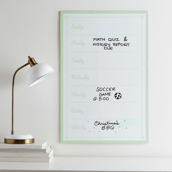 No Nails Dry-Erase Weekly Calendar | Dorm Organization | Pottery Barn Teen