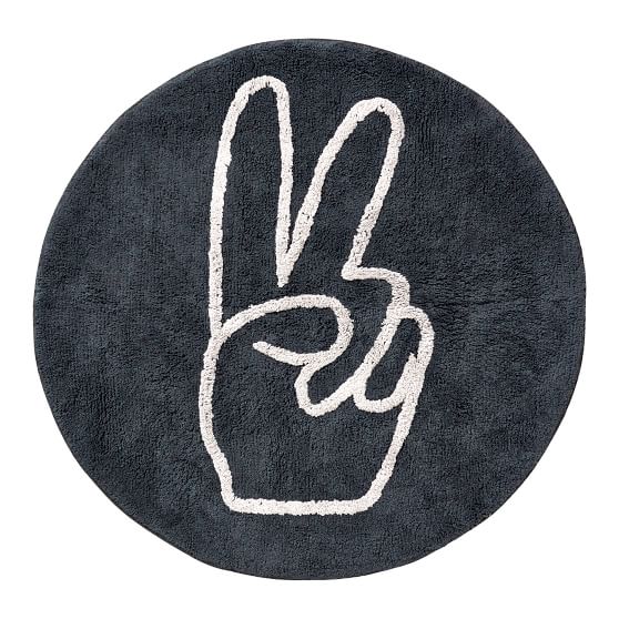 Peace Sign Mat | Pottery Barn Teen