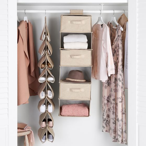 Extra Wide Closet Storage Set Hanging Closet Organizer | Closet ...