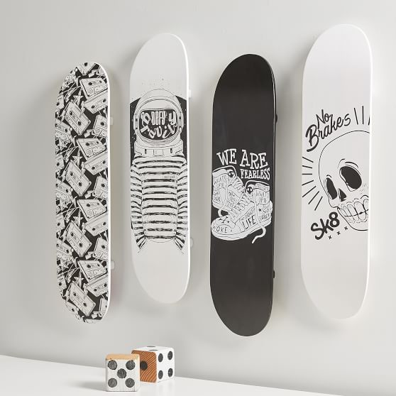 Skate Deck Wall Decor, Set of 4 | Wall Decor | Pottery Barn Teen