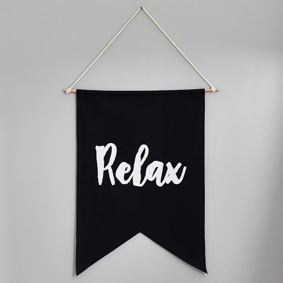 Relax Canvas Banner | Teen Decor Sale | Pottery Barn Teen