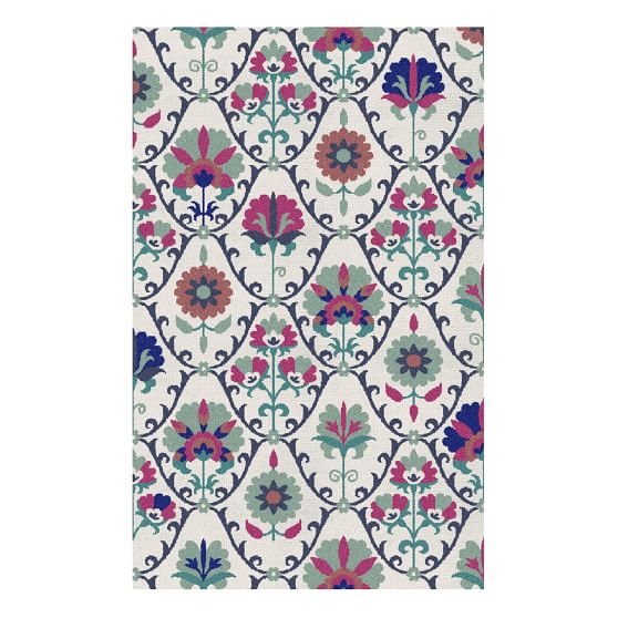Boho Floral Rug | Teen Rug | Pottery Barn Teen