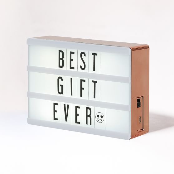 Rose Gold Micro Cinema Lightbox | Teen Lamp | Pottery Barn Teen