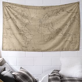 Vintage Atlas Tapestry | Wall Decor | Pottery Barn Teen