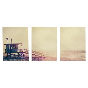 Lifeguard Tower Canvas Triptych, 54"x24" | Wall Prints | Pottery Barn Teen