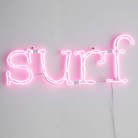 Surf Neon Wall Light | Pottery Barn Teen