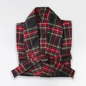 Tartan Plaid Organic Flannel Robe | Pottery Barn Teen