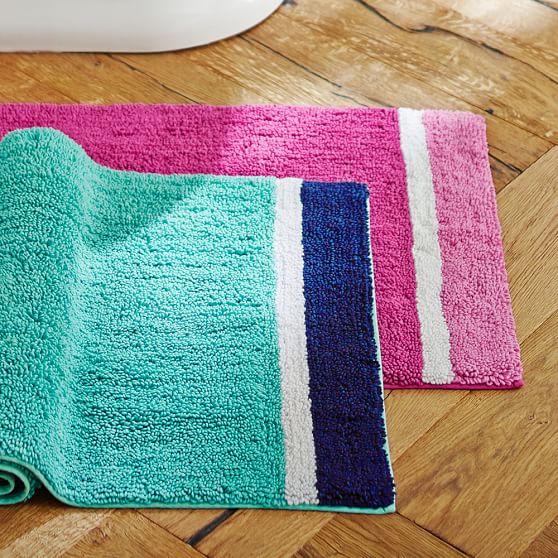 Girl's Color Block Bath Mat | Pottery Barn Teen