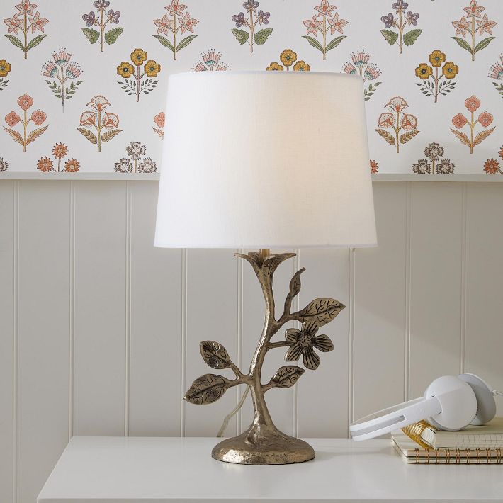 Sculpted Botanical Table Lamp | Pottery Barn Teen