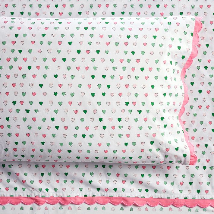 Roller Rabbit Multi Heart Organic Sheet Set | Pottery Barn Teen