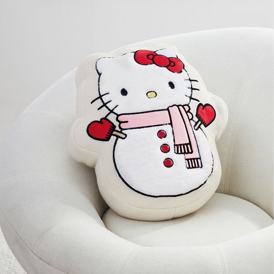 Hello Kitty® Snowman Pillow | Pottery Barn Teen