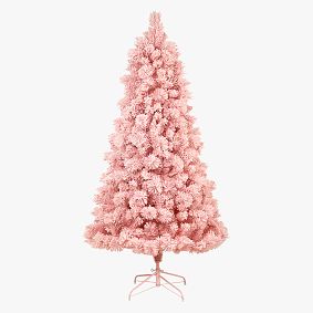 Pink Flocked Christmas Tree (7 Ft.) | Pottery Barn Teen