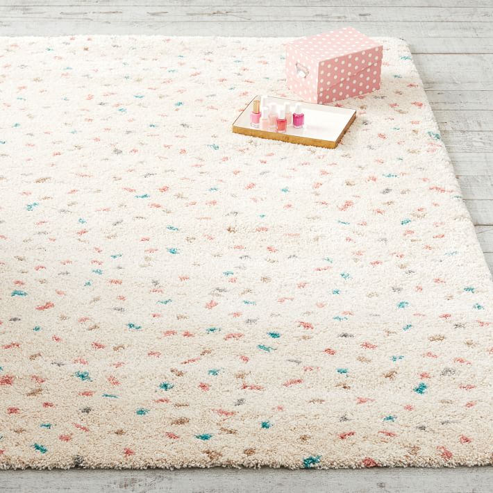 Confetti Dot Wool Rug | Pottery Barn Teen