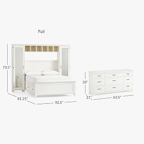Hampton Storage Bed With Bedroom Vanity & 9-Drawer Dresser Set | Teen ...