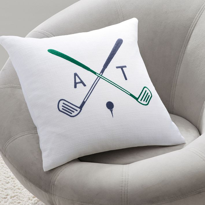 Golf Monogram Pillow Cover | Pottery Barn Teen