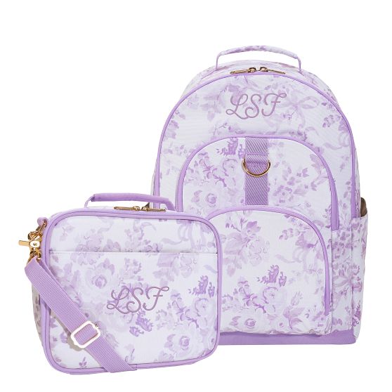 Gear-Up LoveShackFancy Lavender Damask Backpack & Cold Pack Lunch ...