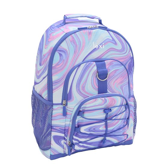 Gear-Up Pink/Purple Marble Backpack | Pottery Barn Teen