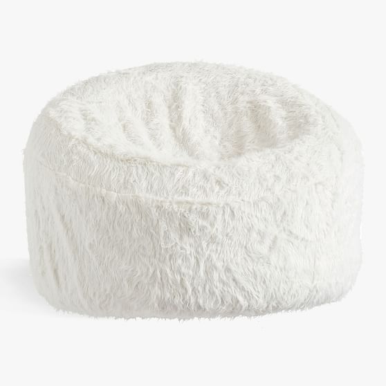 Inflatable Faux-Fur Ivory Chair | Pottery Barn Teen