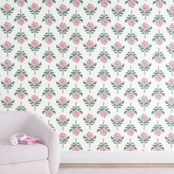 Roller Rabbit Rosebud Wallpaper | Pottery Barn Teen