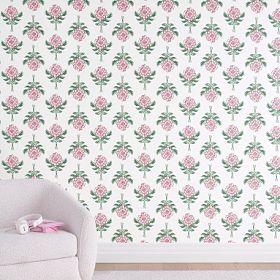 Roller Rabbit Rosebud Wallpaper | Pottery Barn Teen
