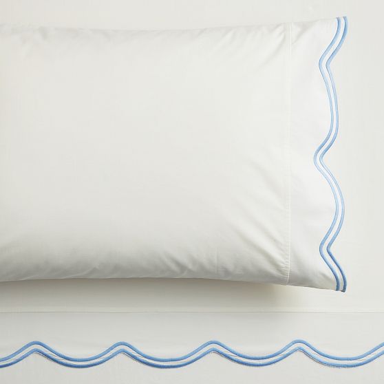 LoveShackFancy Embroidered Scallop Sheet Set | Pottery Barn Teen