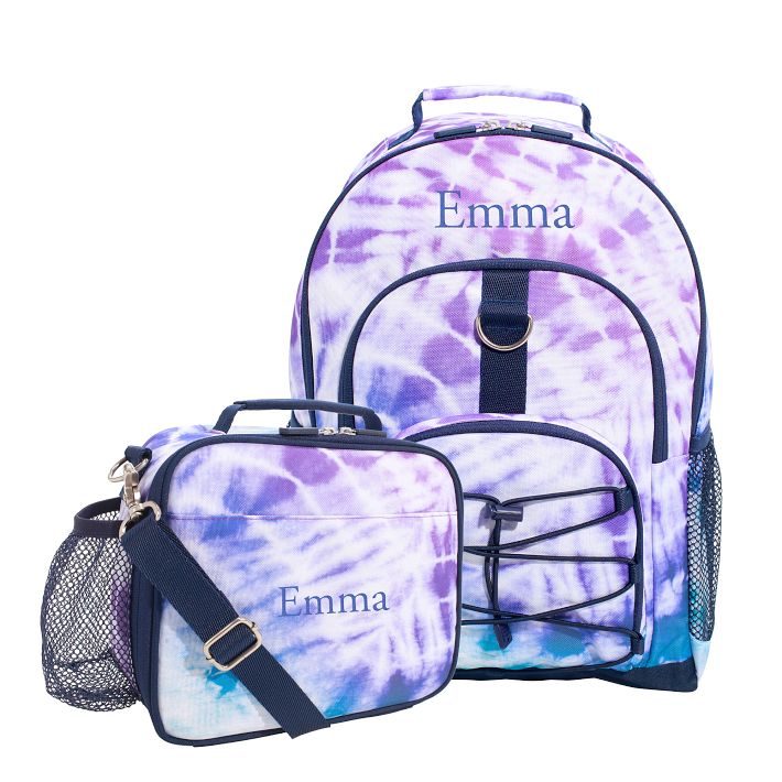Purple Navy Laguna Tie-Dye Backpack & Cold Pack Lunch Bundle | Pottery ...