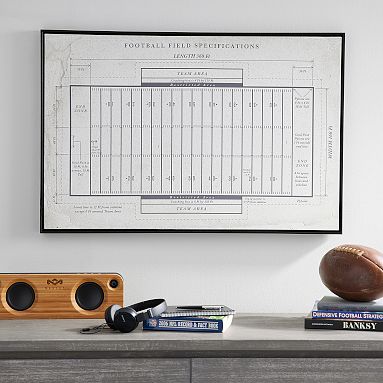 Football Vintage Framed Sports Art | Pottery Barn Teen