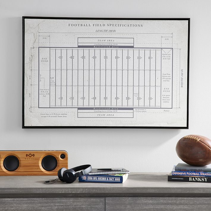 Football Vintage Framed Sports Art | Pottery Barn Teen