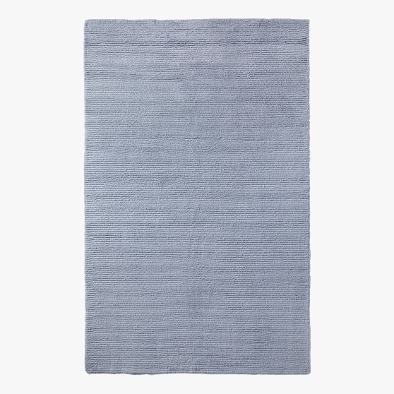 Ribbed Wool Rug - Slate Blue | Pottery Barn Teen
