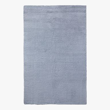 Ribbed Wool Rug - Slate Blue | Pottery Barn Teen