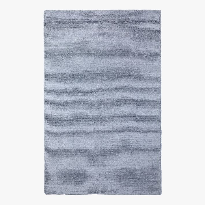 Ribbed Wool Rug - Slate Blue | Pottery Barn Teen
