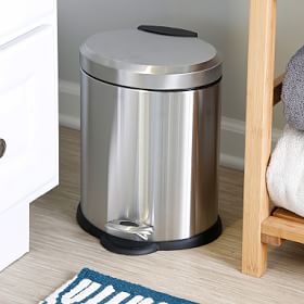 5L Oval Stainless Steel Step Can | Pottery Barn Teen