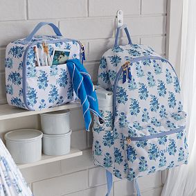 Colby Roller Rabbit Blue Floral Backpack & Lunch Box Bundle | Pottery ...