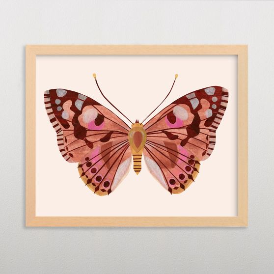 Minted® Paper Wings Framed Wall Art | Pottery Barn Teen