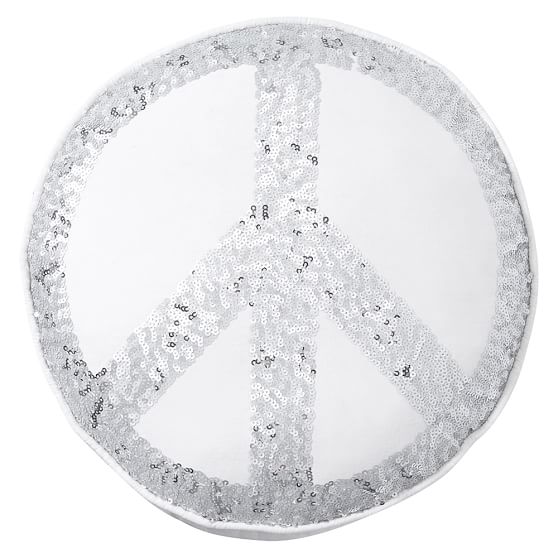 Sparkle Peace Pillows | Pottery Barn Teen
