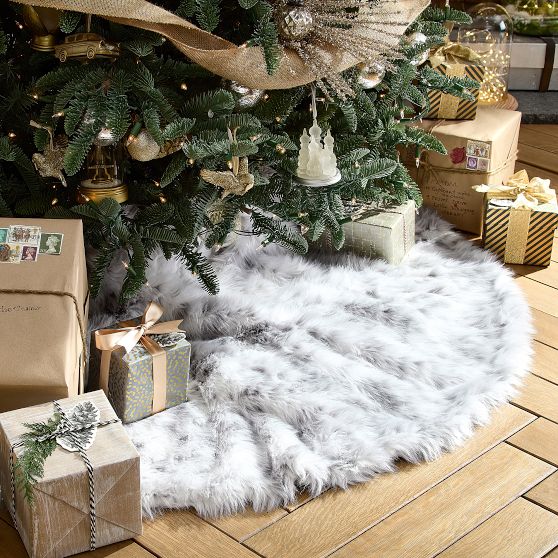Harry Potter™ Hedwig™ Sparkle Faux Fur Tree Skirt | Pottery Barn Teen