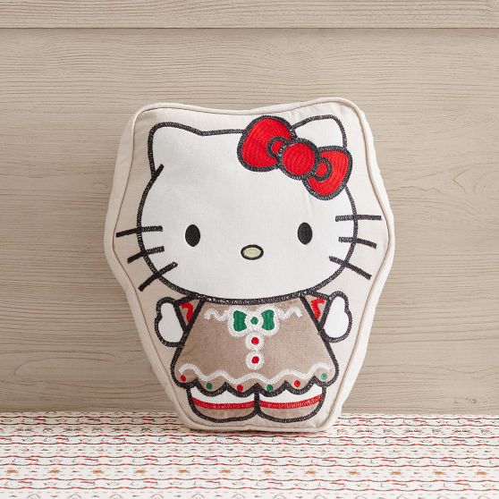Hello Kitty Gingerbread Pillow - Cute Holiday Decor | Pottery Barn Teen