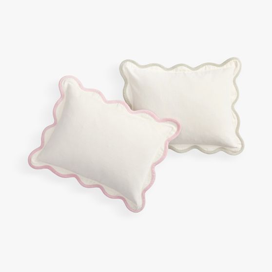Velvet Wiggly Scallop Pillow Cover | Pottery Barn Teen