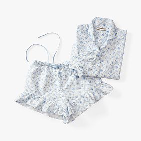 LoveShackFancy Floral Trellis Sateen Pajama Set | Pottery Barn Teen