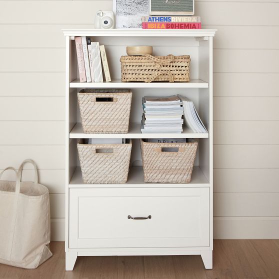 Hampton Wide Bookcase with Drawer (34") | Pottery Barn Teen