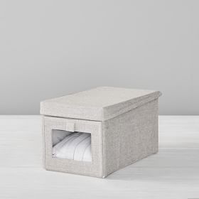 Gray Drop Front Storage Box | Pottery Barn Teen