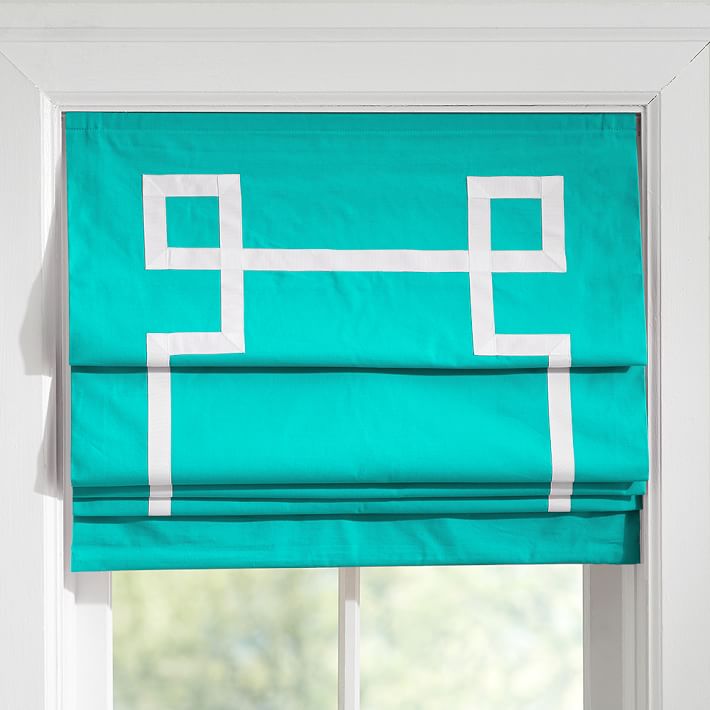 Emma Ribbon Trim Roman | Teen Curtains | Pottery Barn Teen