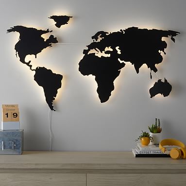 Light Up World Map | Pottery Barn Teen