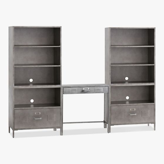Locker Desk & Bookcase Towers Set (90") | Pottery Barn Teen
